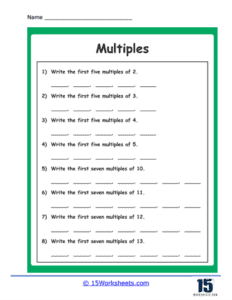 Multiples Worksheets | Patterns in Factors - 15 Worksheets.com