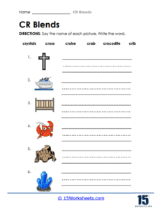 CR Blends Worksheets - 15 Worksheets.com