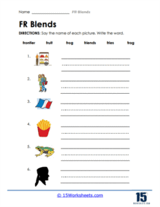 FR Blends Worksheets - 15 Worksheets.com