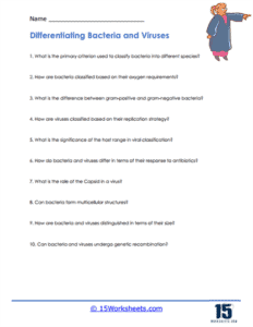 Bacteria and Viruses Worksheets - 15 Worksheets.com