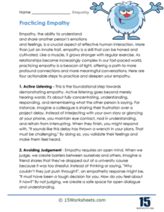 Empathy Worksheets - 15 Worksheets.com