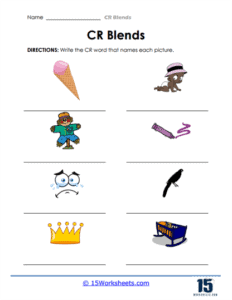 CR Blends Worksheets - 15 Worksheets.com