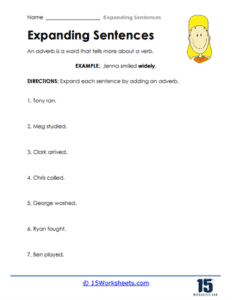 Expanding Sentences Worksheets - 15 Worksheets.com