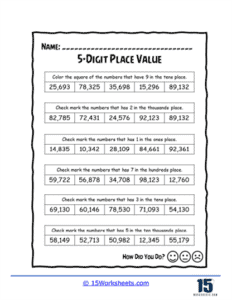 5-Digit Place Value Worksheets | Build Number Sense - 15 Worksheets.com
