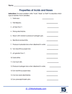 Acids and Bases Worksheets - 15 Worksheets.com