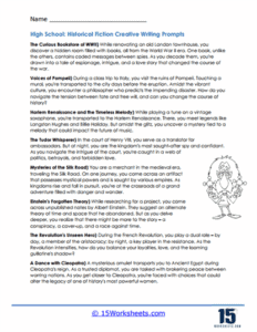 Historical Fiction Writing Prompts | Era-Based Storytelling - 15 ...