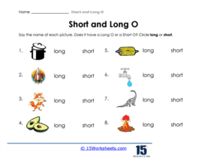Short and Long O Worksheets - 15 Worksheets.com