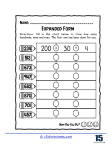 Expanded Form Worksheets - 15 Worksheets.com