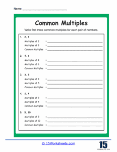 Multiples Worksheets | Patterns in Factors - 15 Worksheets.com
