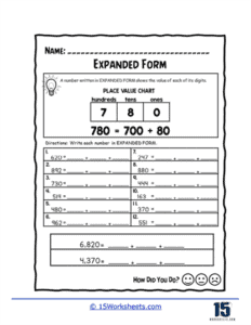Expanded Form Worksheets - 15 Worksheets.com