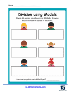 Division Using Models Worksheets - 15 Worksheets.com