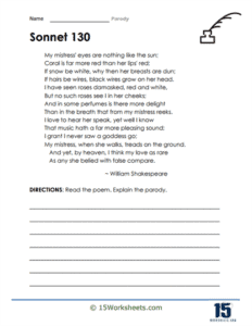 Parody Worksheets - 15 Worksheets.com