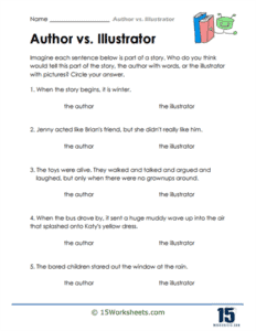 Author and Illustrator Worksheets - 15 Worksheets.com