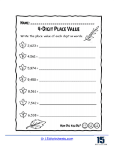 4-Digit Place Value Worksheets - 15 Worksheets.com