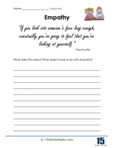 Empathy Worksheets - 15 Worksheets.com