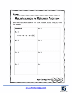 Multiplication As Repeated Addition Worksheets - 15 Worksheets.com