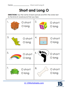 Short and Long O Worksheets - 15 Worksheets.com