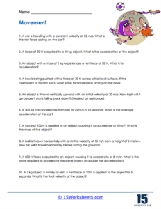Forces and Motion Worksheets - 15 Worksheets.com