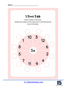 5 Times Tables Worksheets - 15 Worksheets.com