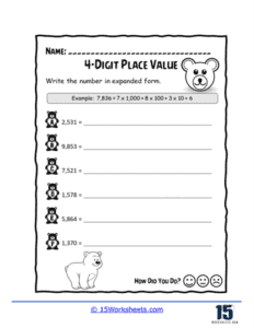 4-Digit Place Value Worksheets - 15 Worksheets.com