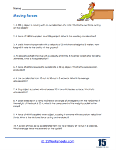 Forces and Motion Worksheets - 15 Worksheets.com