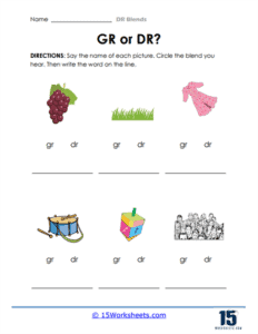 DR Blends Worksheets - 15 Worksheets.com