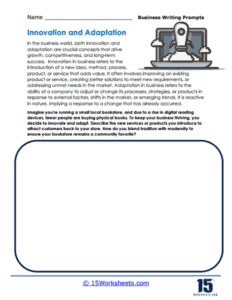 Business Writing Prompts | Professional World Thoughts - 15 Worksheets.com