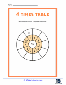 4 Times Tables Worksheets - 15 Worksheets.com