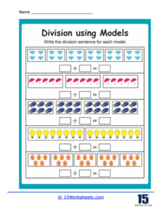 Division Using Models Worksheets - 15 Worksheets.com
