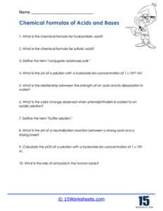 Acids and Bases Worksheets - 15 Worksheets.com