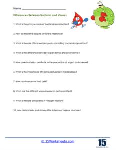 Bacteria and Viruses Worksheets - 15 Worksheets.com