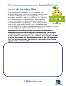 Business Writing Prompts | Professional World Thoughts - 15 Worksheets.com