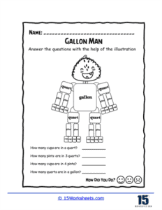 Gallon Man Worksheets - 15 Worksheets.com