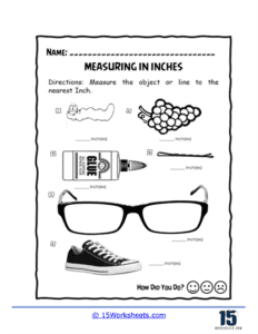 Measuring Inches Worksheets | Measurement - 15 Worksheets.com