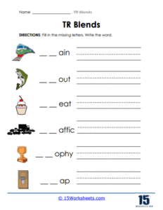 Tr Blends Worksheets - 15 Worksheets.com