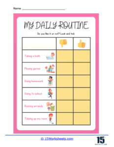 Daily Routine Worksheets - 15 Worksheets.com
