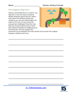 Mystery Writing Prompts | Suspenseful Clue Challenges - 15 Worksheets.com