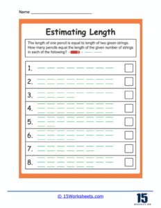 Estimating Length Worksheets - 15 Worksheets.com