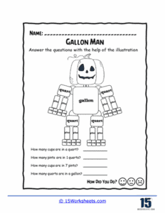 Gallon Man Worksheets - 15 Worksheets.com
