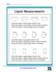 Measuring Liquids Worksheets | Measurement - 15 Worksheets.com