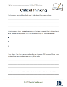 Critical Thinking Worksheets | Analyze, Evaluate & Question - 15 ...