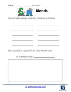 Sm Blends Worksheets | Consonant Blend - 15 Worksheets.com