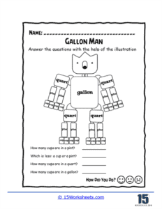 Gallon Man Worksheets - 15 Worksheets.com