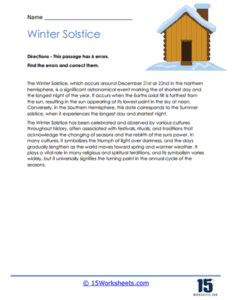 December Everyday Edits Worksheets | Yuletide Proofreading - 15 ...