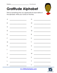 Gratitude Worksheets | Reflection & Positive Growth - 15 Worksheets.com