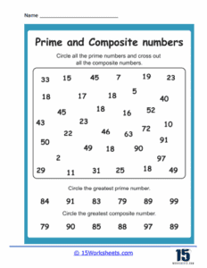 Prime and Composite Numbers Worksheets - 15 Worksheets.com