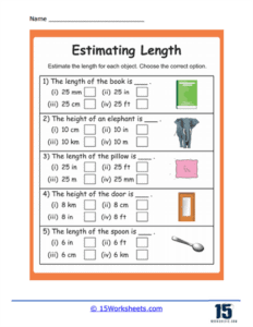 Estimating Length Worksheets - 15 Worksheets.com