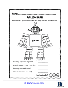 Gallon Man Worksheets - 15 Worksheets.com