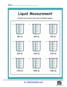 Measuring Liquids Worksheets | Measurement - 15 Worksheets.com
