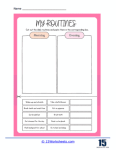Daily Routine Worksheets | Kindergarten Thoughts - 15 Worksheets.com